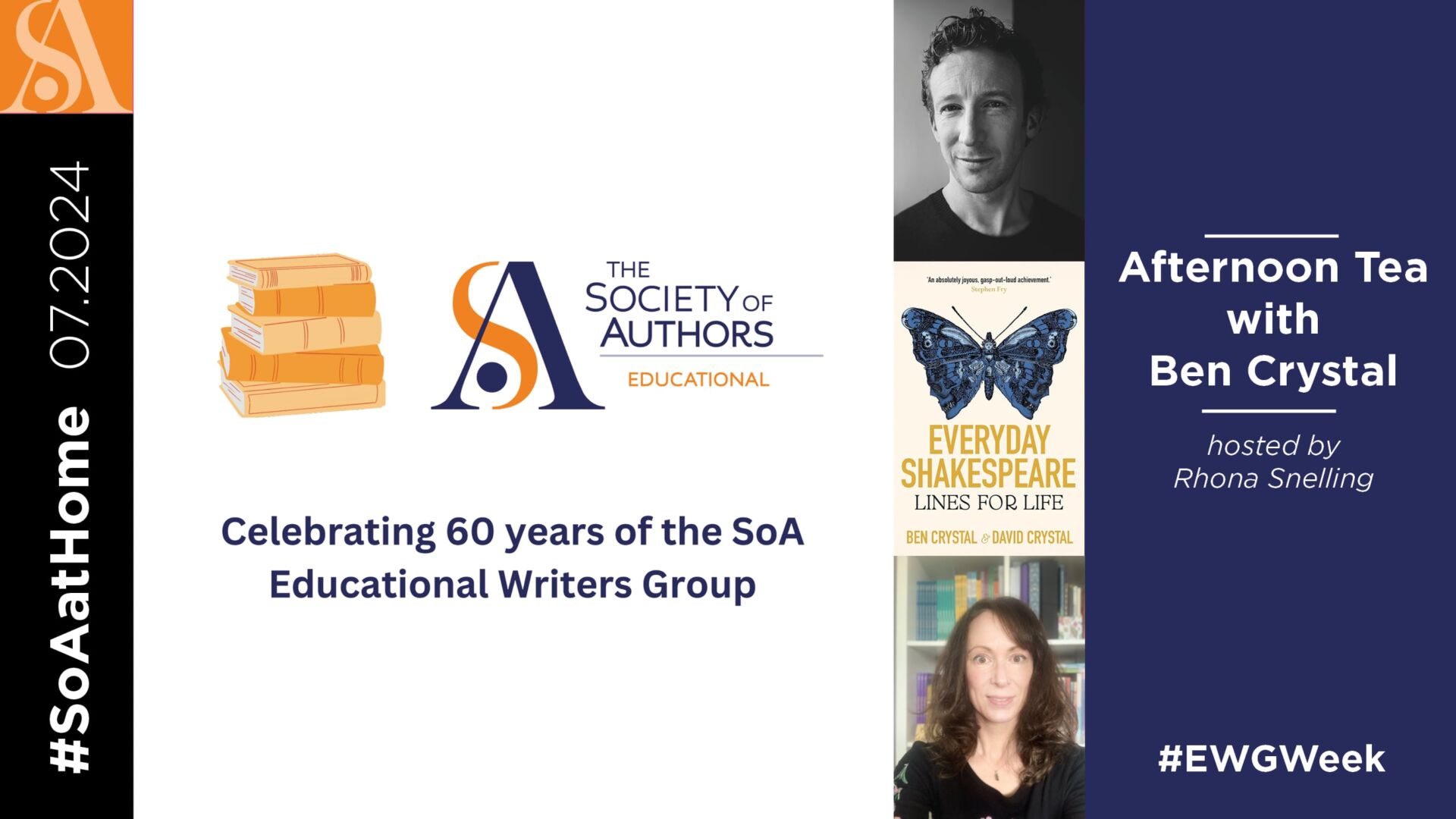 EWG Week: Afternoon Tea with Ben Crystal - The Society of Authors